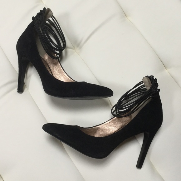 BCBG | Shoes | Suede Black Heels | Poshmark