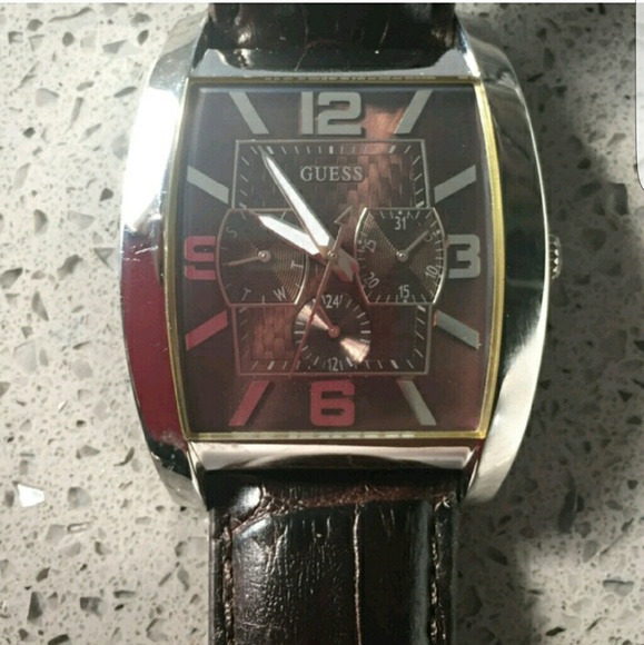 Guess | Accessories | Mens Leather Guess Watch | Poshmark