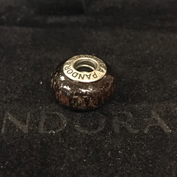 Authentic Pandora Retired Wooden Bead - Gem
