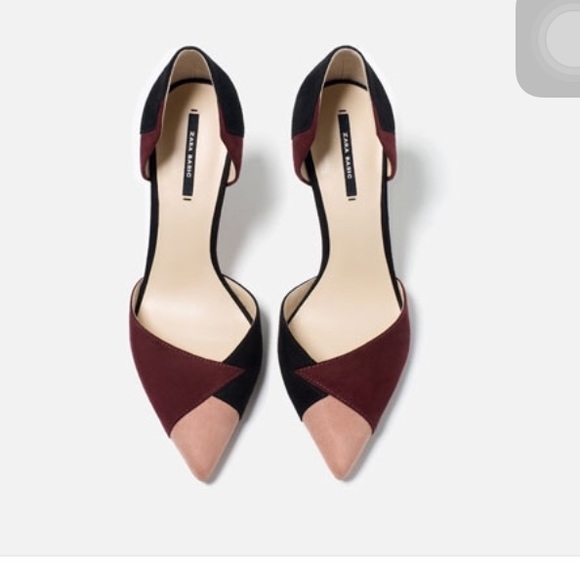 Zara | Shoes | Zara Basic Contrast Heels | Poshmark