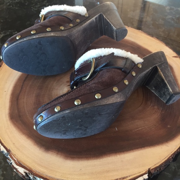 Coach | Shoes | Coach Fur Trimmed Clogs | Poshmark