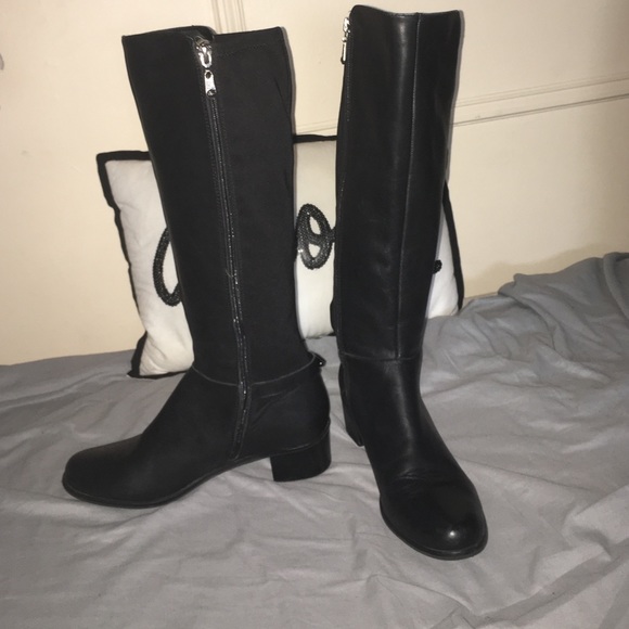 Tahari | Shoes | Tahari Black Leather Boots | Poshmark