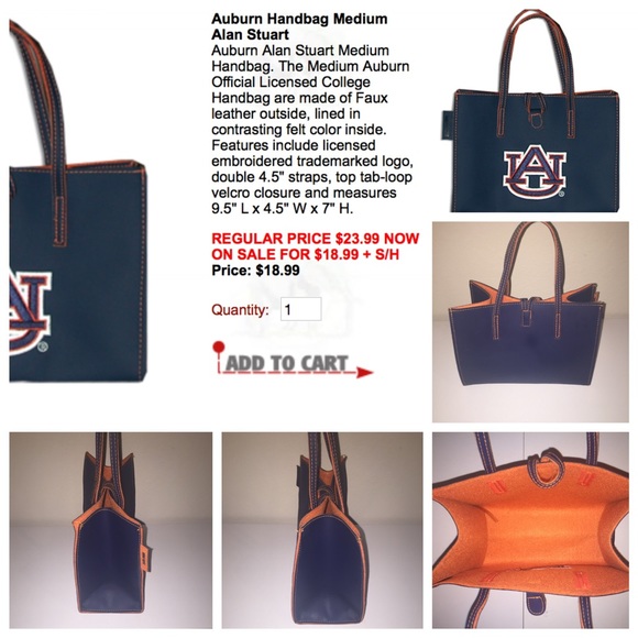 Alan Stuart | Bags | Auburn University Small Handbag Purse | Poshmark