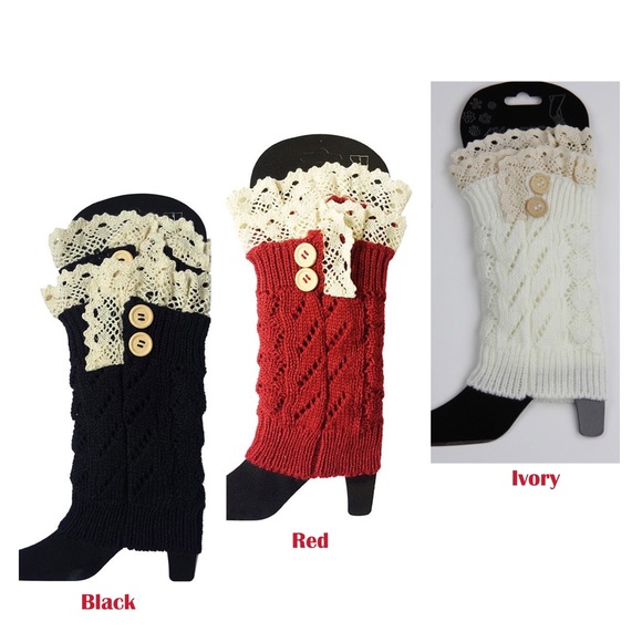 Accessories | 3 Pairslace Button Boot Cuffs Toppers Leg Warmers | Poshmark