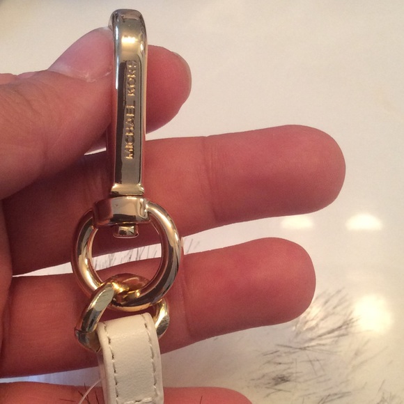 Michael Kors | Bags | New Michael Kors White Fur Ball Keychain Bag ...