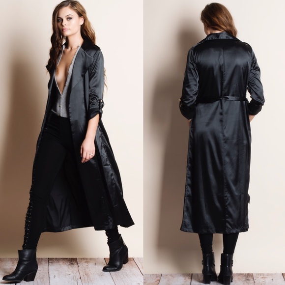 Bare Anthology | Jackets & Coats | Nbf Nocturne Long Satin Duster ...