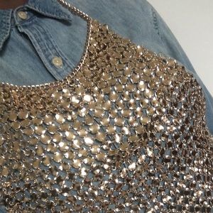 Tops | Gold Or Silver Armor Body Chain Top Nwt | Poshmark
