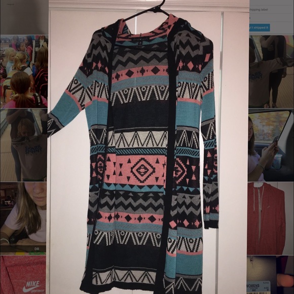 Derek Heart | Sweaters | Long Sleeved Aztec Cardigan | Poshmark