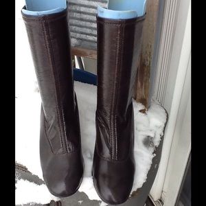 Vintage | Shoes | Vtg 6s Stretch Vinyl Mod Gogo Ankle Boots | Poshmark