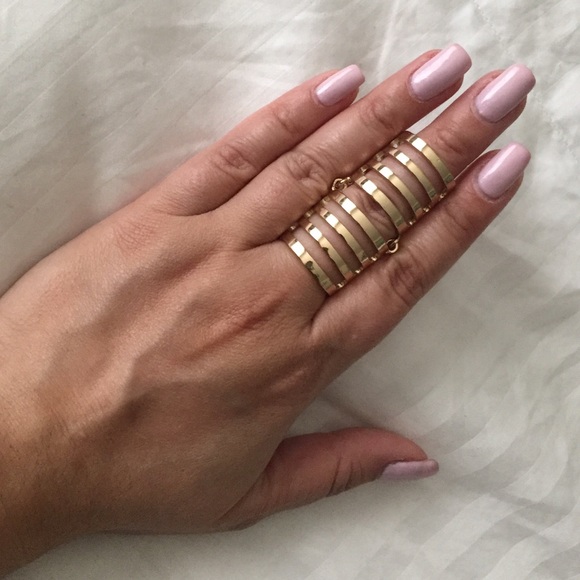 blue box | Jewelry | Gold Long Finger Ring | Poshmark