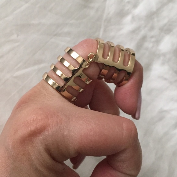 blue box | Jewelry | Gold Long Finger Ring | Poshmark