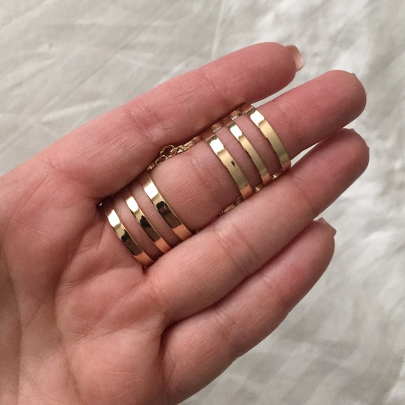 blue box | Jewelry | Gold Long Finger Ring | Poshmark
