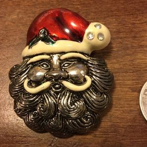 best | Jewelry | Vintage Painted Santa Broochlapel Pin | Poshmark