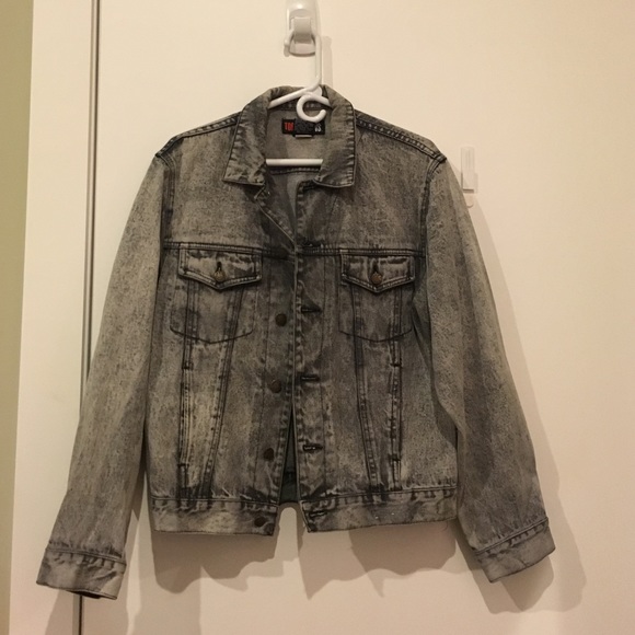 Jackets & Coats | Vintage Grey Acid Wash Jacket | Poshmark
