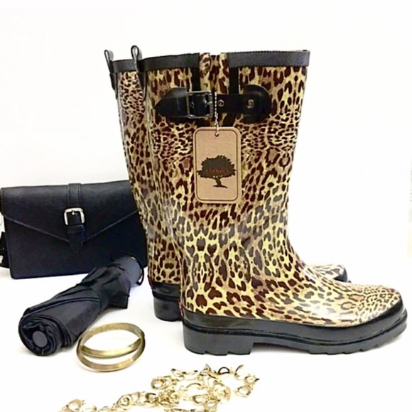 chooka | Shoes | Chooka Leopard Prowl Rain Boots New Inbox | Poshmark