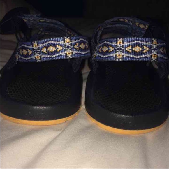 Chaco | Shoes | Size 9 Chacos With Navy Blue Yellow And Black | Poshmark