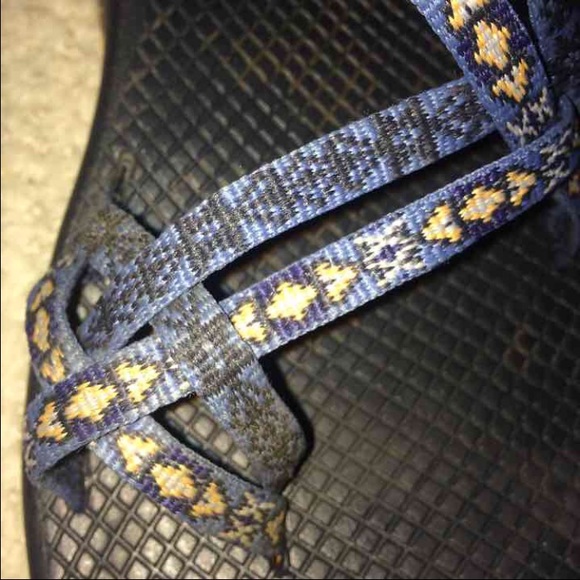 Chaco | Shoes | Size 9 Chacos With Navy Blue Yellow And Black | Poshmark