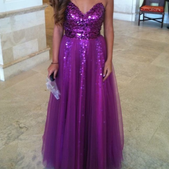 Night Moves | Dresses | Night Moves Purple Sequin Prom Dress | Poshmark