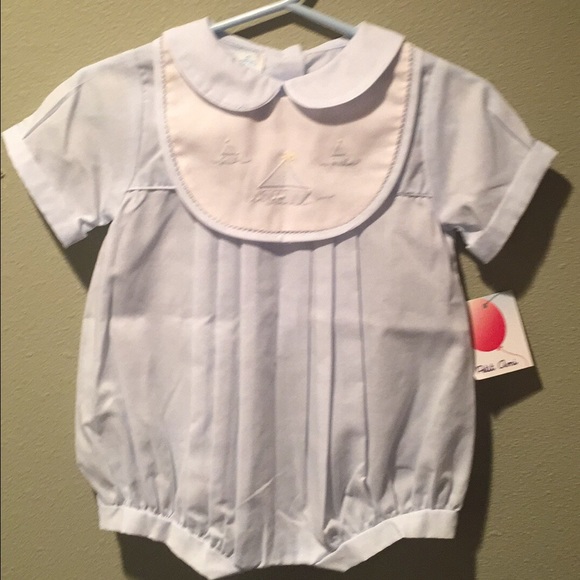 Petit Ami | One Pieces | Petit Ami Boys Bubble Outfit With Bib | Poshmark