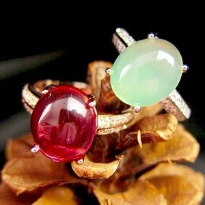 Jewelry | Red Natural Chrysoprase Ring Rubies Color | Poshmark