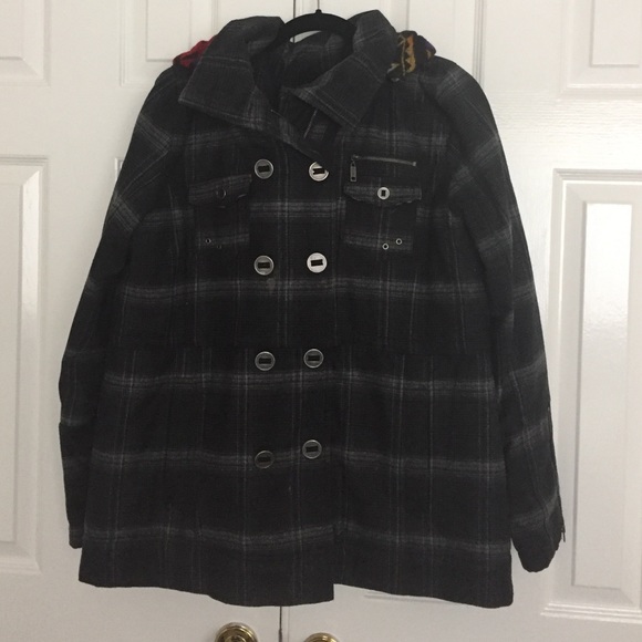 Hurley | Jackets & Coats | Hurley Plaid Wool Coat | Poshmark