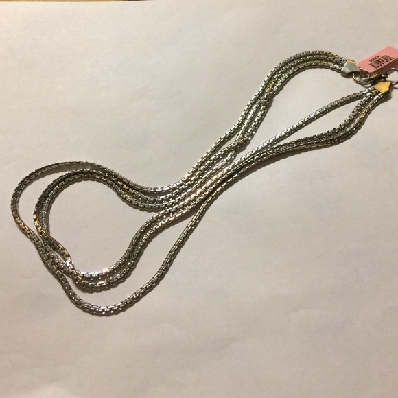 Jewelry | 3strand Chain Necklace In Sterling Silver | Poshmark