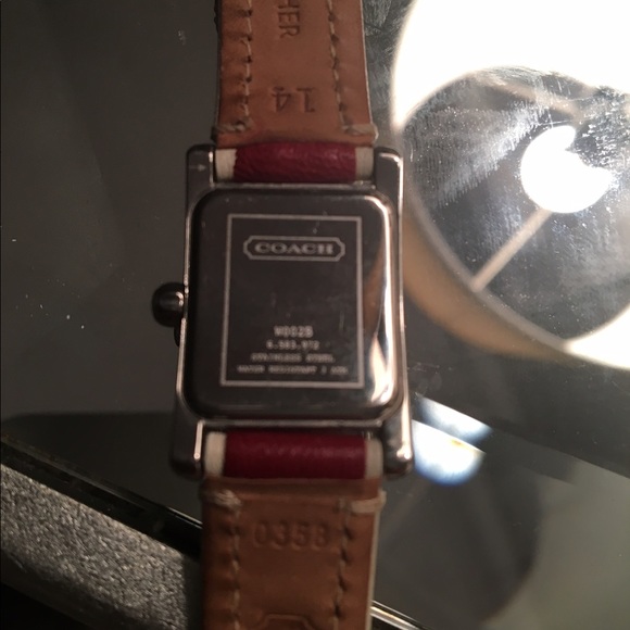 Coach | Accessories | Coach Watch Red And White Leather Strap | Poshmark