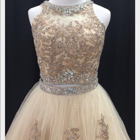 Tiffany Designs | Dresses | Champagne Tiffany Design Prom Dress | Poshmark
