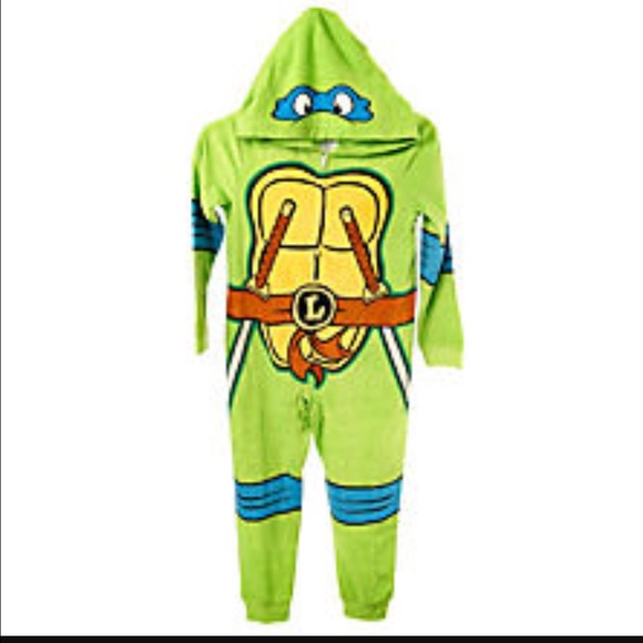 Nickelodeon | Pajamas | Nwt Ninja Turtle One Piece Hooded Pajamas ...