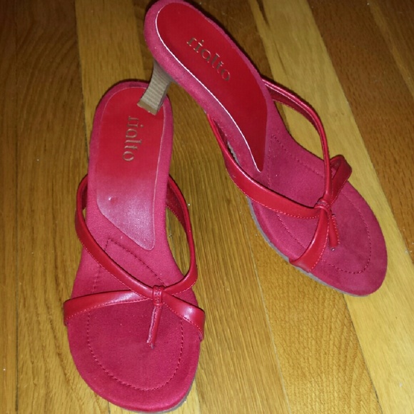 Rialto | Shoes | Red Sandal Heels | Poshmark