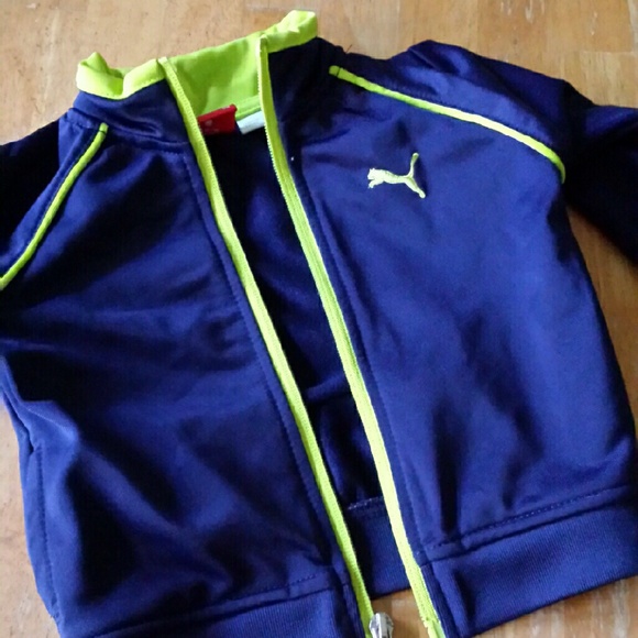 Puma | Jackets & Coats | Neon Puma Track Jacket | Poshmark