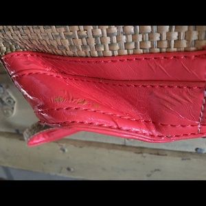 Echo | Bags | Nordstrom Echo Brand Boho Bright Red Woven Straw Wrist ...