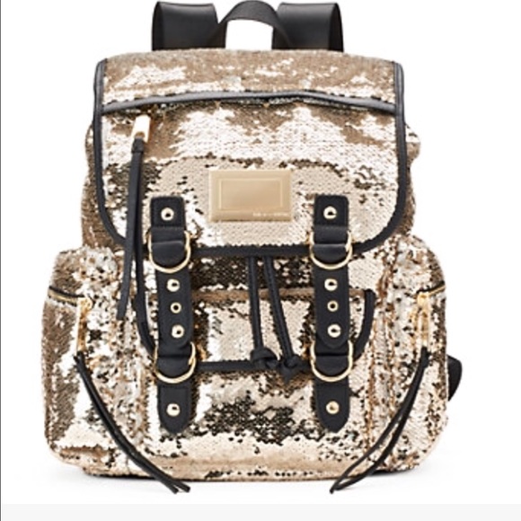 Juicy Couture | Bags | Nwt Juicy Couture Sequined Gold Bling Backpack ...