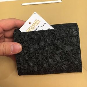 Michael Kors | Bags | Mk Mini Wallet Black Pvc | Poshmark