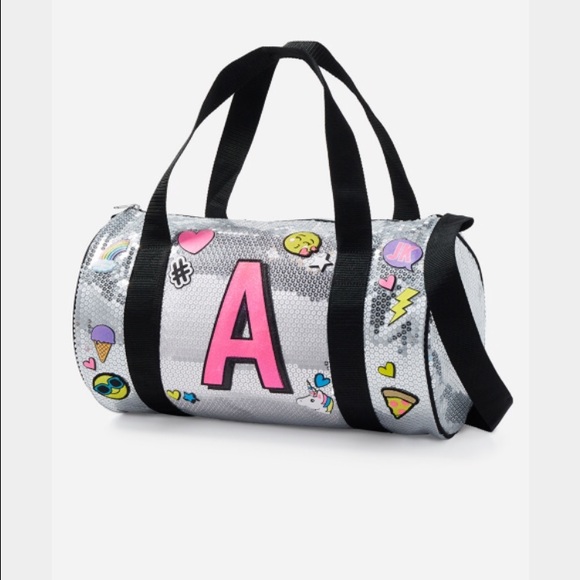 Justice | Accessories | Justice Initial Emoji Duffle Bag H Only | Poshmark
