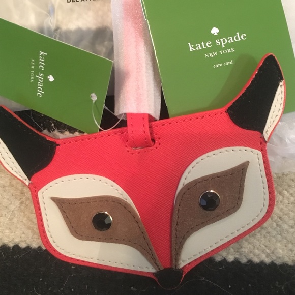 kate spade | Accessories | Kate Spade Blaze A Trail Fox Luggage Tag ...