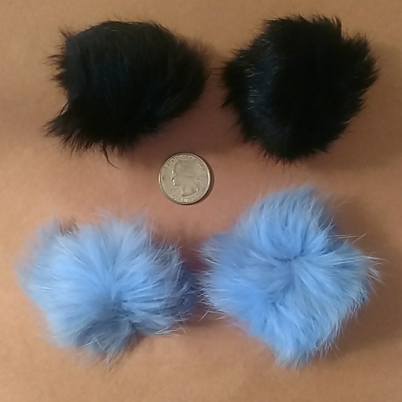 Jewelry | Fur Pom Pom Pins | Poshmark