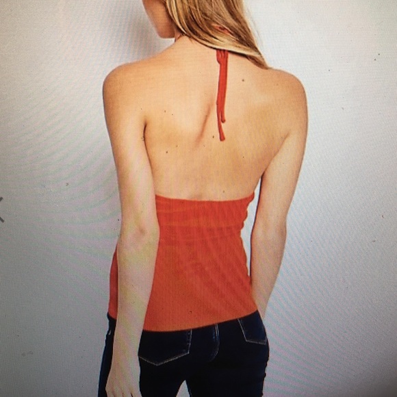 ASOS | Tops | Nwt Asos The Halter Neck Red Ribbed Top | Poshmark