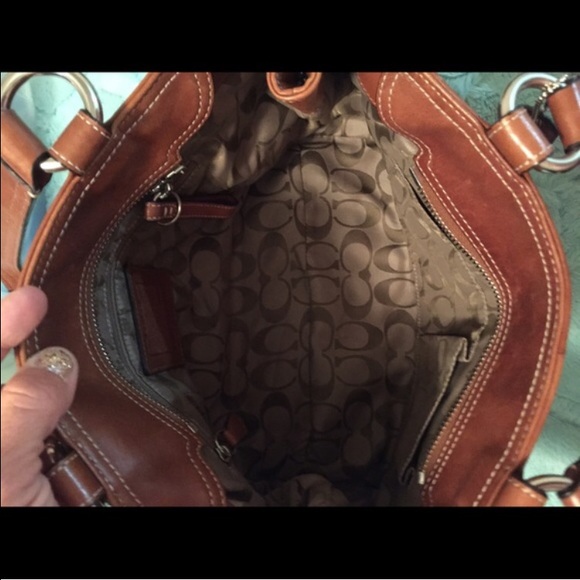 Coach | Bags | Coach 8a09 Brown Leather Tote Bag | Poshmark
