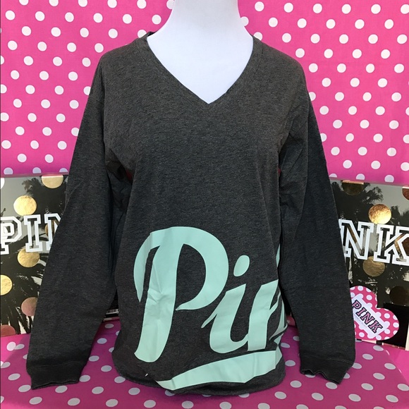 PINK Victoria's Secret | Tops | Nwt Vs Pink Campus Vneck Tee | Poshmark