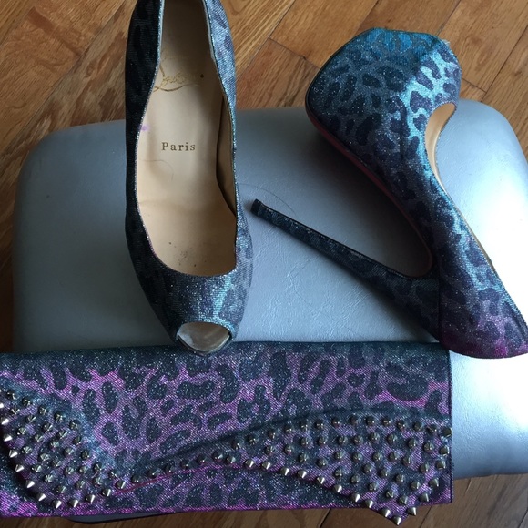 Christian Louboutin | Bags | Christen Louboutin Clutch And Matching ...