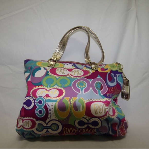Coach | Bags | Coach Poppy Pop C Glam Tote Limited Edition | Poshmark