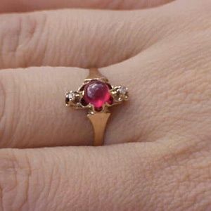 Jewelry | Antique 12k Gold Genuine Ruby Diamond Ring | Poshmark