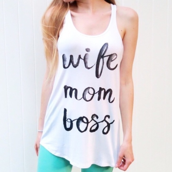 Jennifer's Chic Boutique | Tops | Wife Mom Boss Tank | Poshmark