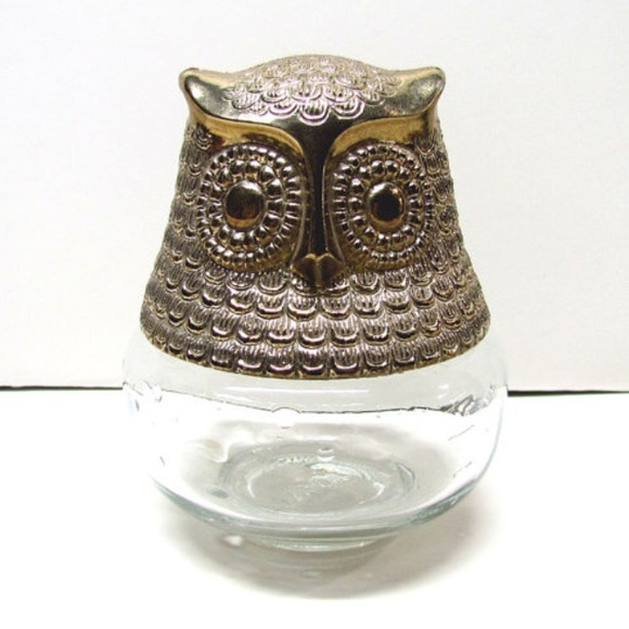 Vintage Avon Owl Bottle / Decanter Figurine - Gem