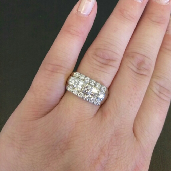 Jewelry | Granat Bros Platinum Art Deco Diamond Ring | Poshmark