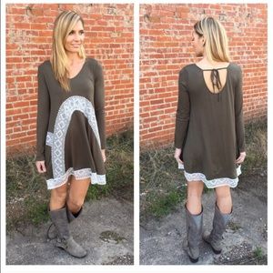 Infinity Raine | Dresses | Olive Lace Embellished Dress | Poshmark