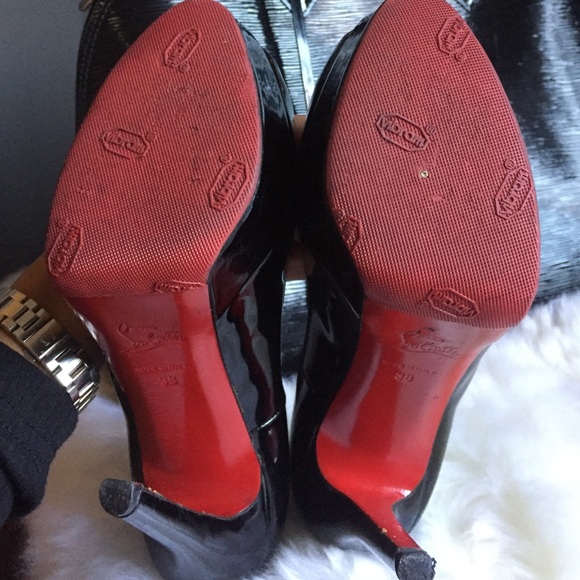 Christian Louboutin Lady Peep Patent Pump - Black - Gem