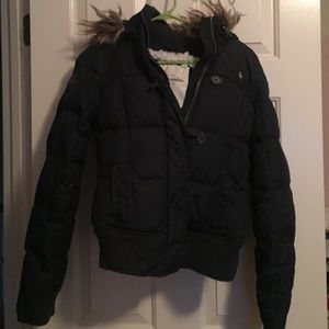 Abercrombie & Fitch | Jackets & Coats | Abercrombie Coat Removable Hood Navy Blue | Poshmark