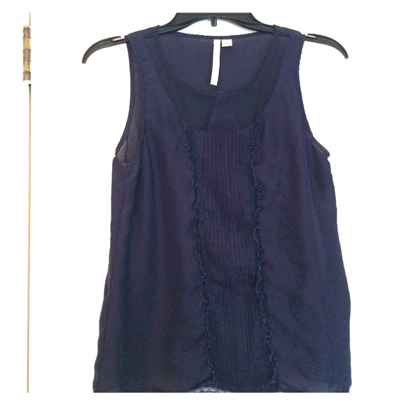 LC Lauren Conrad | Tops | Lc Dark Blue Racerback Blouse | Poshmark